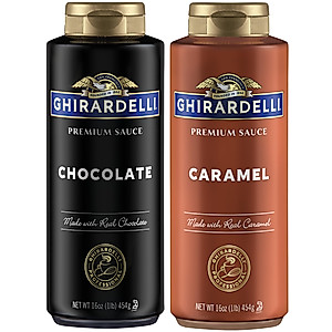 Ghirardelli Chocolate and Caramel Sauces 16 oz Squeeze Bottles