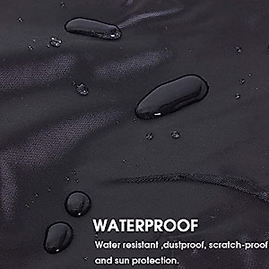 XYZCTEM Waterproof ATV Cover, Heavy Duty Black Protects 4 Wheeler from Snow Rain or Sun, Large Universal Size Fits 103 inch for Most Quads