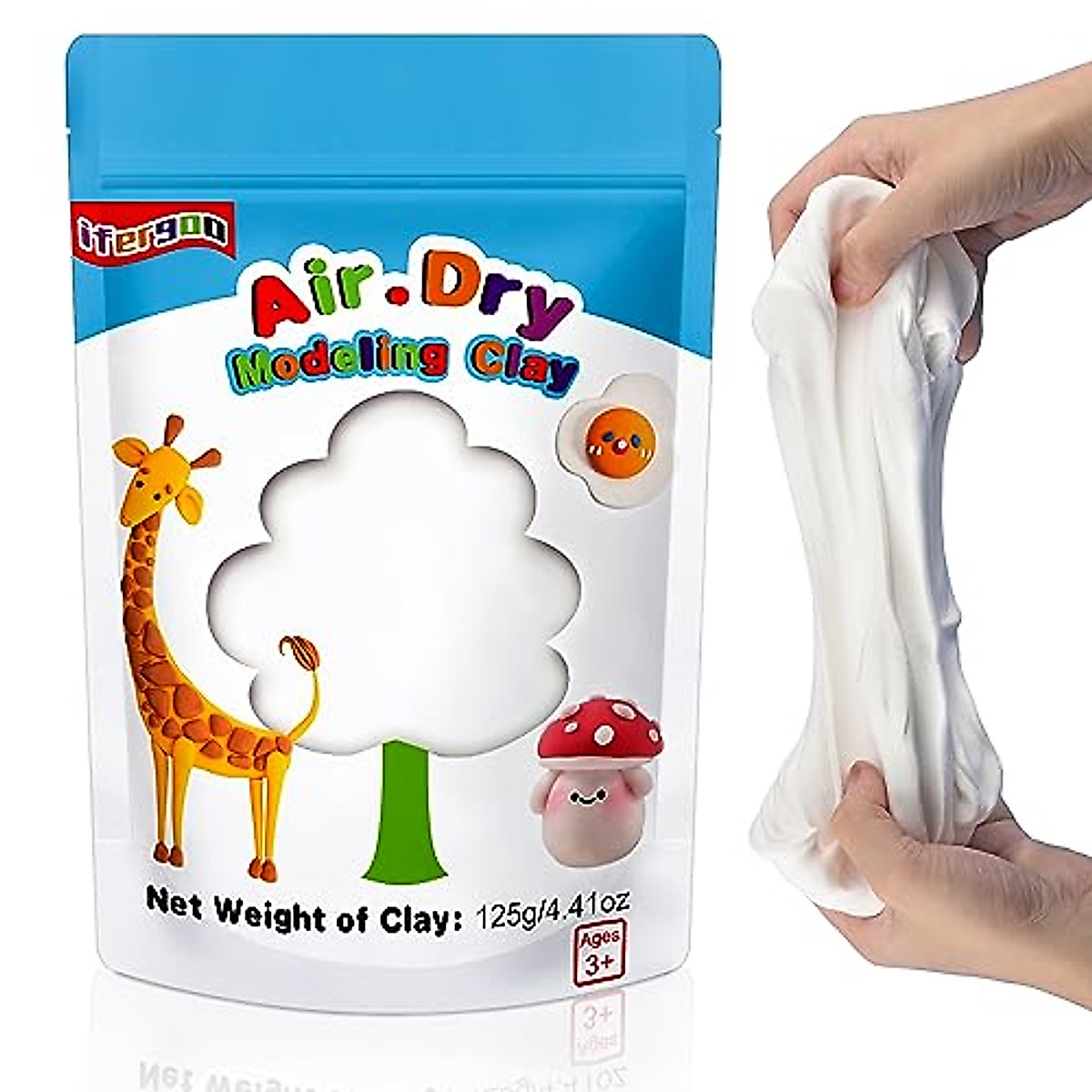 ifergoo Modeling Clay, 24/36 Colors Air Dry Clay Best Gift for Kids, Super Light Magic Clay with Sculpting Tools and Project, No-Sticky and Non-Toxic (White Color)