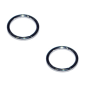 2x 14g 16g 18g 20g Body Piercing 316L Surgical Steel 14 16 18 20 Gauge Annealed Seamless Nose Ring Hoop Earring Eyebrow Tragus Cartilage 1/4 5/16 3/8 Set of 2 (16g-3/8" Diameter)