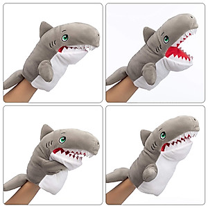 HollyHOME Shark Hand Puppets Stuffed Ocean Animals Hand Puppet Plush Animal Toys 13 Inches