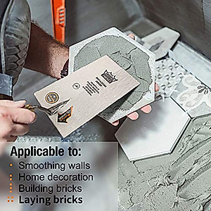 KSEIBI 281350 Narrow Bucket Brick Trowel Wooden Handle Square Tip Bricklaying Trowel (7Inch)