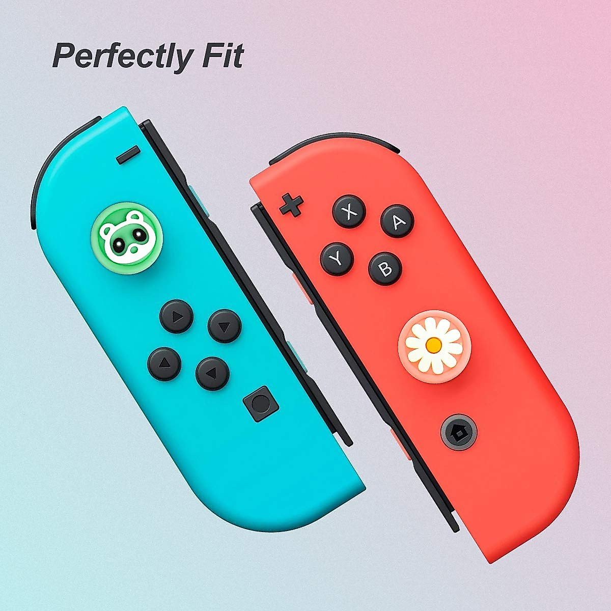 14 Packs Thumb Grip Caps, Joystick Cap for Nintendo Switch & Lite, Soft Silicone Cover Compatible Nintendo Joy-Con Controller