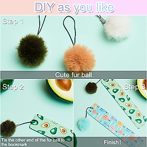 12 Pieces Kids Bookmarks, Cute Bookmarks for Kids Girls, Bookmarks Gifts for Women, Girls, Teens, Rulers for Kids, Animal Bookmarks, Party Favors School Classroom Reading Presents (Pom Pom Style)