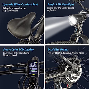 PEXMOR Electric Bike for Adults, 750W BAFANG Motor Ebike 32MPH Adult Electric Bicycle 48V 14AH LG Battery, 27.5" Electric Mountain Bike 7 Speed Gears Lockable Fork City Commuter E-Bike,UL Certified