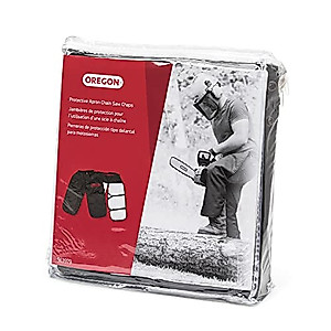 Oregon Protective Chainsaw Chaps for Cutting and Logging, 8 Layers Lightweight, Breathable Material, One Size Fits All, Black (563979)