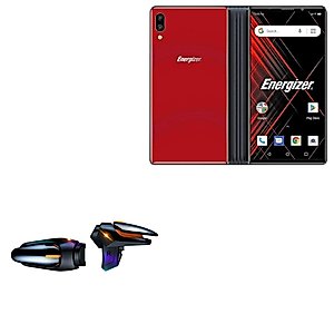 BoxWave Gaming Gear Compatible With Energizer Power Max P8100S - Touchscreen QuickTrigger Auto, Trigger Buttons Autofire Gaming Mobile FPS - Jet Black