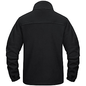 CRYSULLY Fleece Jacket Men Coat Winter Military Thicken Warm Jacket Black