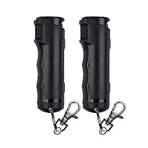 SABRE Pepper Spray with Fast Flip Top, Maximum Police Strength OC Spray, Key Ring for Easy Carry and Fast Access, Finger Grip for More Accurate and Faster Aim, 0.54 fl oz, Secure and Easy to Use