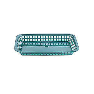 Tablecraft 1079FG Grande Green 11.75 x 8.5 Platter Basket - Dozen