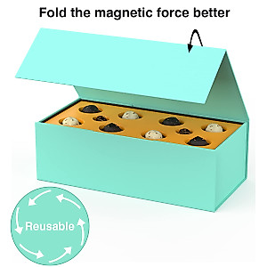 MONDEPAC Gift Box 12" x 6" x 4" with Magnetic Closure Lid Gift Box for Presents,Bridesmaid Gifts Box, Magnetic Gift Box for Gifts,Birthday Gift Box,Magnetic Gift Box for Wrapping Gifts (Sky Blue)