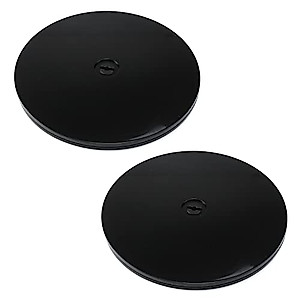 Semetall 2pcs 9" Acrylic Lazy Susan Rotating Swivel Plate Round Turntable Organizer for Makeup Table Kitchen Cabinet Spice Rack Cake,Black