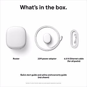 Google Nest WiFi Pro - 6E - Reliable Home Wi-Fi System with Fast Speed and Whole Home Coverage - Mesh Router - 3 Pack - Snow