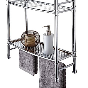 Best Living No Tools Wall Mount/Countertop Shelf, Chrome