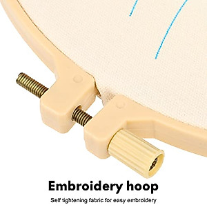 NOLITOY 2 Sets Embroidery Kit, Floral Stamped Cross Stitch Kit for Starter DIY Crafts Including Embroidery Hoops Threads Needles