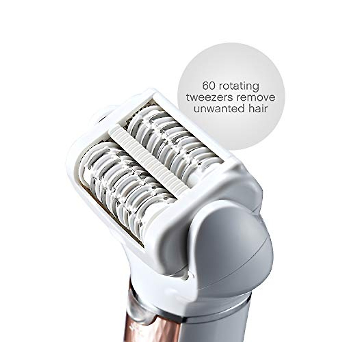Panasonic, Cordless Shaver Epilator for Women with 5 Attachments Gentle WetDry Hair Removal for Legs Underarms Bikini Face ESEL7AP, White, 1 Count