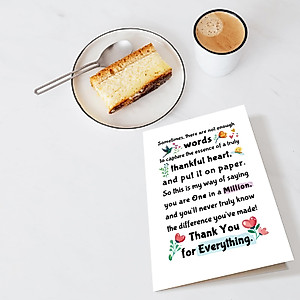 Chenive Lovely Thank You Card, Poem Thank You Card for Teacher Doctor Nurse, Appreciation Card for Friend Coworker Boss, Thank You for Everything