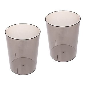 STOBOK 2pcs Decorative Kitchen Wastebasket Cans Bathroom Container Offices Paper Small Translucent Ash-bin Lidless Unique for Clear Bucket Bag Large Basket Uncovered Black Pot Bedrooms