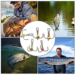 OKJHFD 5Pcs Box Metal Colorful Fishing Hook Artificial Fishing Lure Bait Fishing Tool Accessories(01)