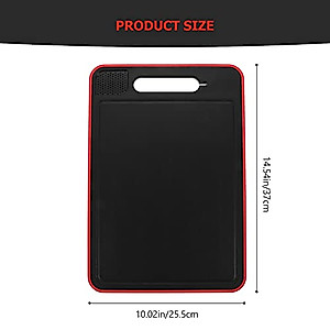 HEMOTON Fast Defrosting Tray Chopping Board Thawing Plate Cutting Board Meat Defroster Boards with Handle for Meat Pork Beef Fish Black Red