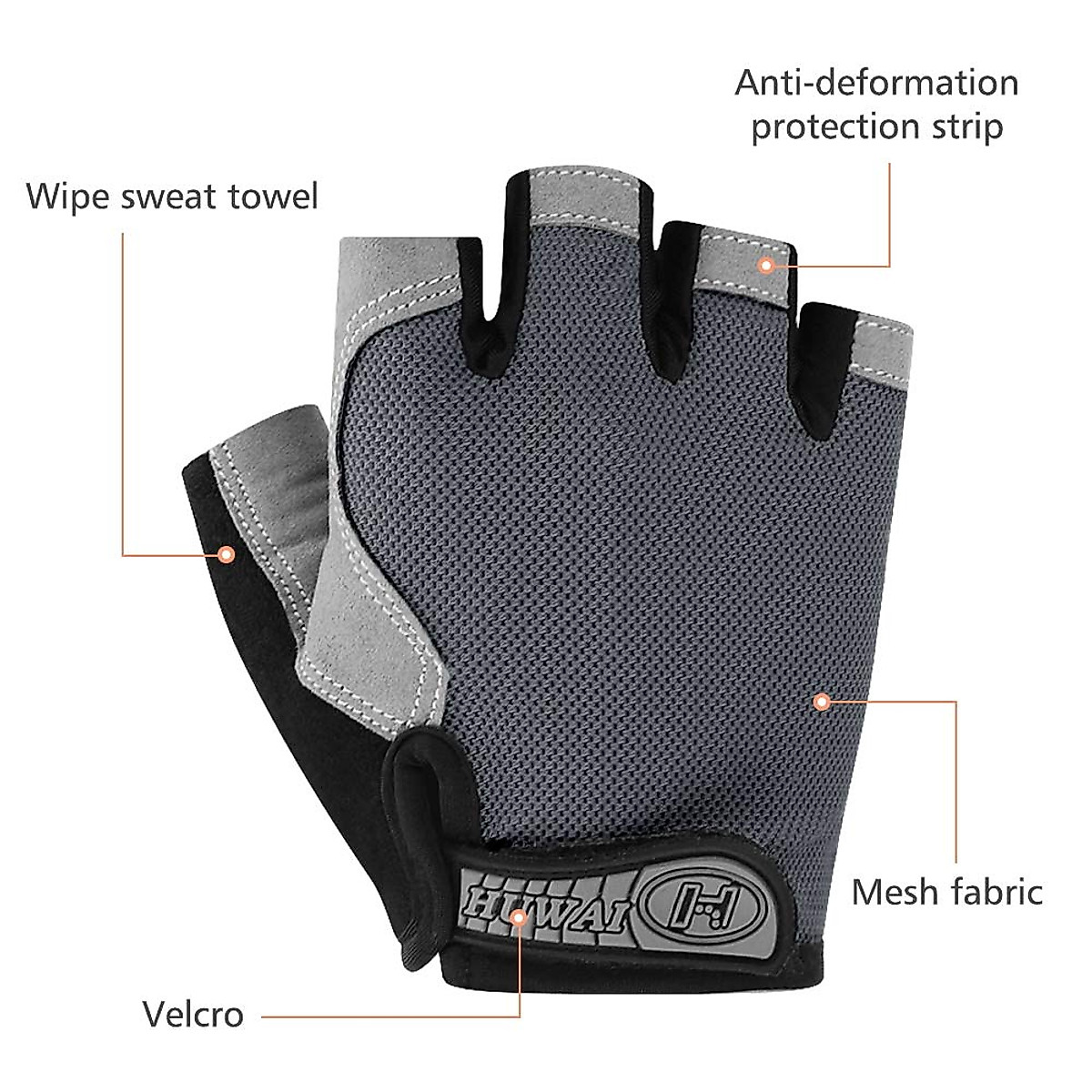 Accmor Cycling Gloves for Men Women, Bike Gloves Half Finger Road Bike MTB Gloves, Anti-Slip Shock-Absorbing Glove for Fitness Cycling Outdoor Sports