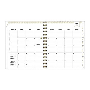 2023-2024 Day Designer Elle Frosted Polypropylene Weekly/Monthly Academic Planning Calendar, 8-1/2" x 11", Blue, July 2023 to June 2024, 142487