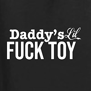 Wild Bobby Daddy's Lil Fuck Toy White Women's Cotton Spandex Booty Shorts, Black, X-Large