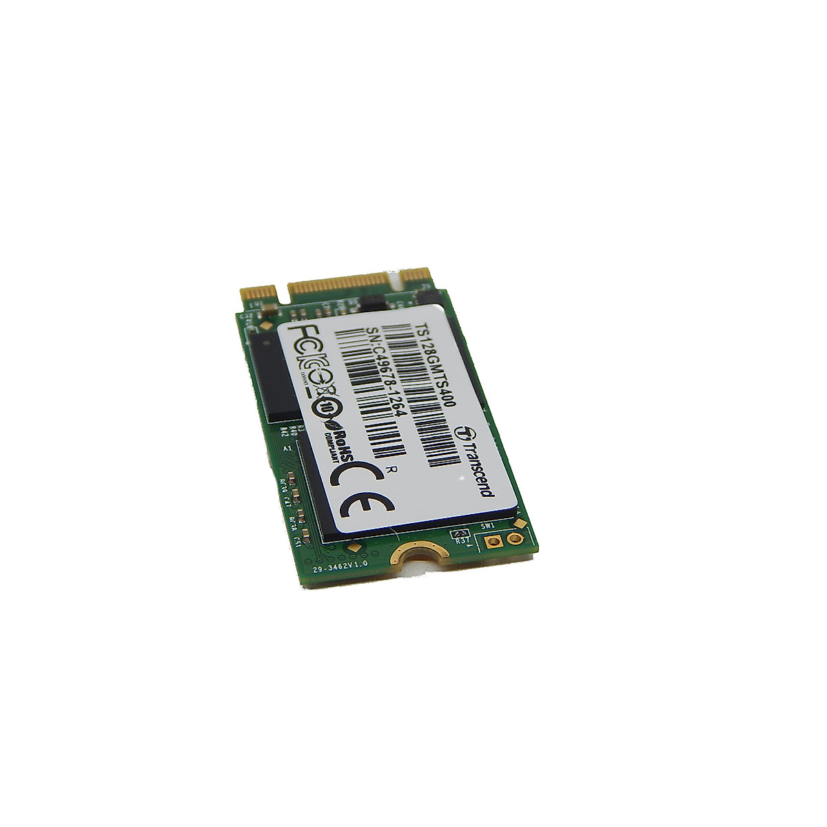 Transcend 128GB SATA III 6Gb/s MTS400 42 mm M.2 SSD Solid State Drive (TS128GMTS400)