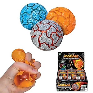 Schylling NeeDoh Magma - Sensory Squeeze Toy - Lights Up - 2.5" Wide - Color May Vary (Pack of 1)