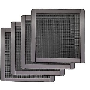 120mm PC Computer Case Fan Magnetic Frame Dust Filter Screen Dustproof Case Cover, Ultra Fine PVC Mesh, Black Color - 4 Pack