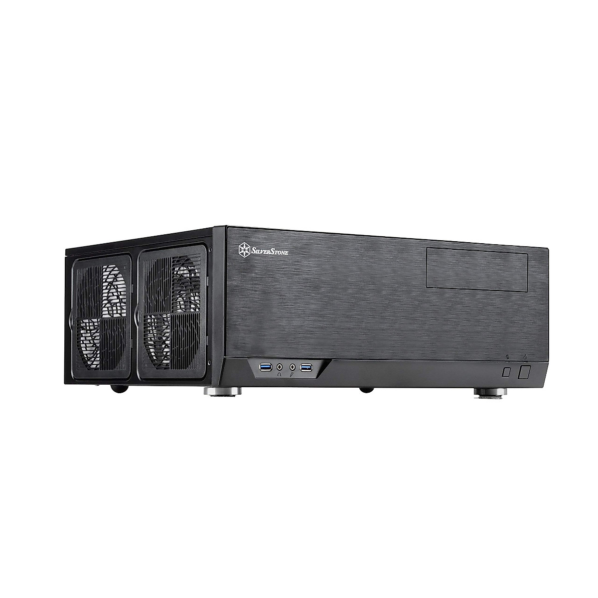 SilverStone Technology Grandia Series Aluminum HTPC Computer Case for ATX / SSI-CEB - Black (GD09B)
