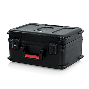 Gator Cases Molded Flight Case to Hold Up to (15) Wired Microphones with TSA Approved Locking Latch and Cable Storage; (GTSA-MIC15)