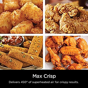 Ninja AF161 Max XL Air Fryer that Cooks, Crisps, Roasts, Bakes, Reheats and Dehydrates, with 5.5 Quart Capacity, and a High Gloss Finish, Grey