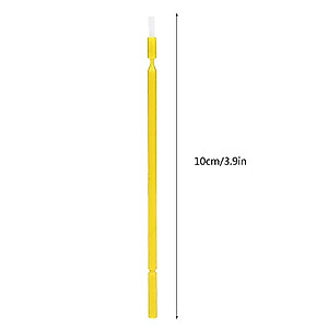 Garosa 100Pcs Interdental Brush 4 Colors Dental Disposable Micro Applicator Brush Sticks Oral Dental Hygiene Tooth Cleaning Tool Disposable Applicators(Yellow)