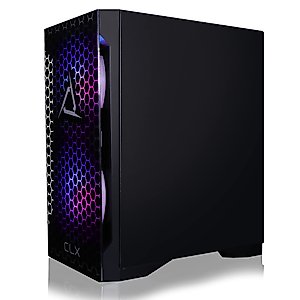 CLX Set Gaming Desktop - Liquid Cooled AMD Ryzen 7 5800X 3.8GHz 8-Core Processor, 16GB DDR4 Memory, GeForce RTX 3060 12GB GDDR6 Graphics, 500GB SSD, 3TB HDD, WiFi, Windows 11 Home 64-bit, Black