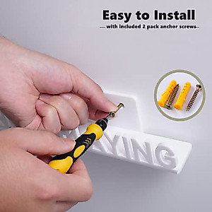 ChooKaChoo Now Playing Vinyl Wall Holder, Vinyl Record Stand Wall Mount, Strong Material and Structure, Easy to Install, White (Black)