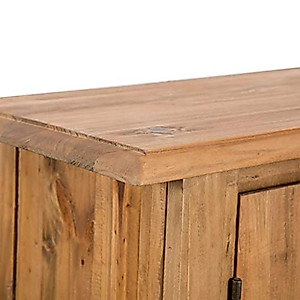 vidaXL Bathroom Side Cabinet Bathroom Wall Cabinet Over The Toilet Space Saver Storage Medicine Cabinet with 1 Shelf Cupboard Solid Wood Pine