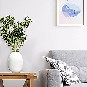 Zen Lyfe 39" Tall Faux Olive Branches 3 Pcs (Total 18 Branches) for Vases Olive Branches with Olives Greenery Stems Plants Home Decor Indoor Outdoor Wedding Decoration