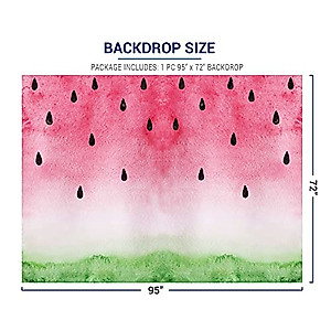 Allenjoy Watermelon Backdrop for Infant Newborn Baby Portrait Baby Shower Photography Kids Girl First 1st Birthday Party Background Summer Twotti Frutti Party Banner Cake Table Decor 8 x 6 FT