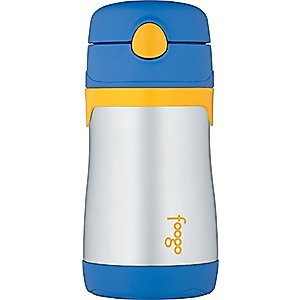 Thermos Foogo Vacuum Insulated Straw 10 oz Bottle, Blue (BS535BL003)