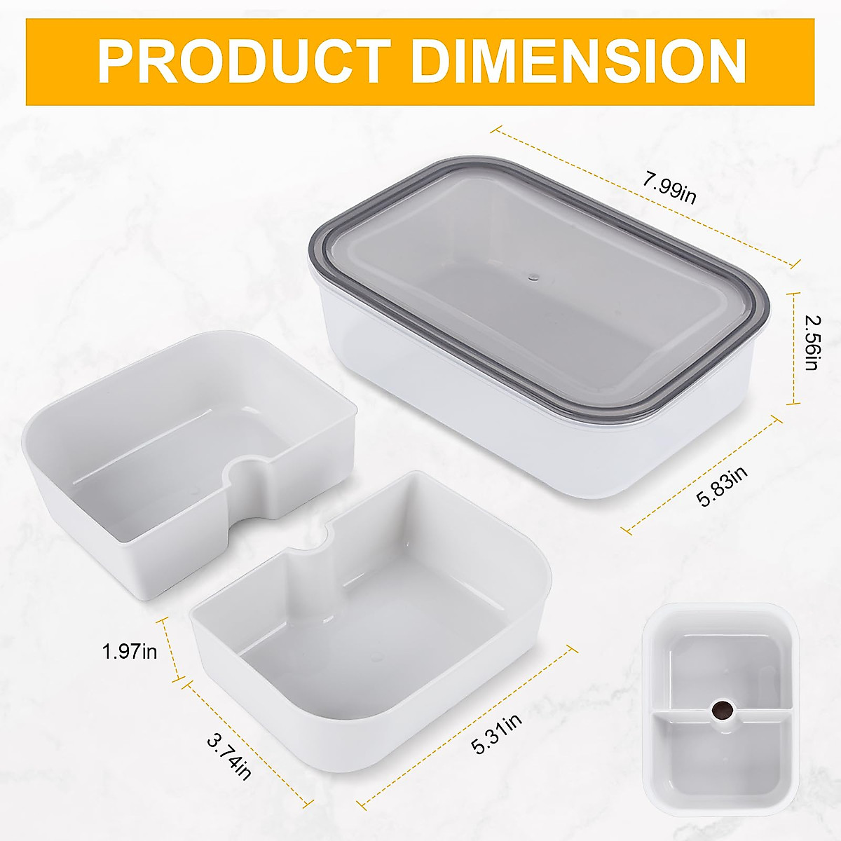HALAGAS Ham and Cheese Container for Fridge，Deli Meat Container for Fridge，lunch meat container for refrigerator，Fridge storage box with lid seal，Keeping food fresh