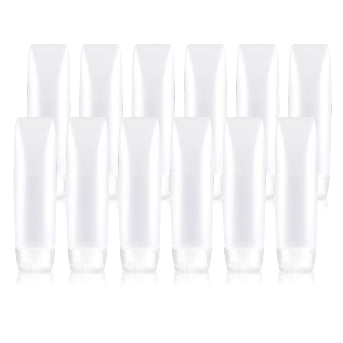 YXC 12PCS PE Travel Size Bottles 1oz Squeeze Bottles With labels Leak Proof BPA Free Refillable Tubes Travel TSA Approved Containers For Toiletry Toothpaste Container Travel Bottles For Toiletries