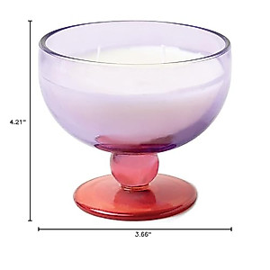 Paddywax Scented Candles Vintage Glass Aura Collection Soy Wax Blend 2-Wick Candle, 6-Ounce, Pepper & Plum