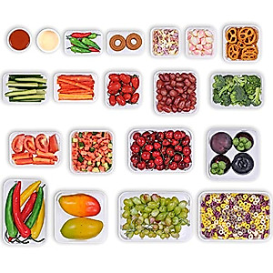 AdanZst 40-Piece Reusable Food Storage Containers with Lids Airtight, 100% Leakproof Plastic Meal Prep Storage Food Grade Kitchen Organizer, Stackable Freezer Containers, Microwave & Dishwasher Safe