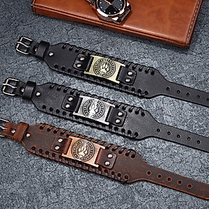 Viking Bracelet Wolf Paw - Nordic Bracelet with Fenrir Amulet - Celtic Pagan Jewelry of Talisman (Wolf Paw Silver)