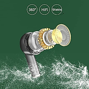 UZiLaCo Bluetooth 5.3 Wireless Earbuds, 50H Playtime with Digital Display Charging Case, Built-in Mic, IPX5 Sweat Waterproof Bluetooth Headphones for Smart Phone TV Computer Laptop Sports