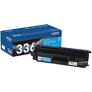 Brother Genuine High Yield Toner Cartridge, TN336C, Replacement Cyan Toner, Page Yield Up To 3,500 Pages, Amazon Dash Replenishment Cartridge, TN336
