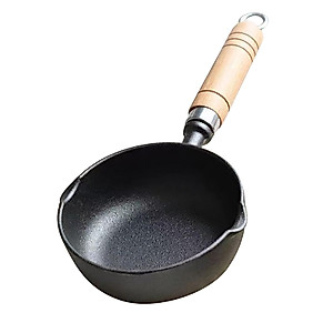 Melting Pot Cast Iron Sauce Pan, Multi Functional Cooking Even Heat Distribution Kitchen Cast Iron Butter Warmer Pot Baking Heating Holder Cheese Heating Pot