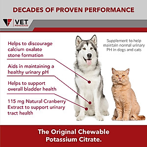 | V.E.T. PHARMACEUTICALS K CIT V Plus Cranberry Granules for Dogs and Cats - 300 gm Urinary pH Support