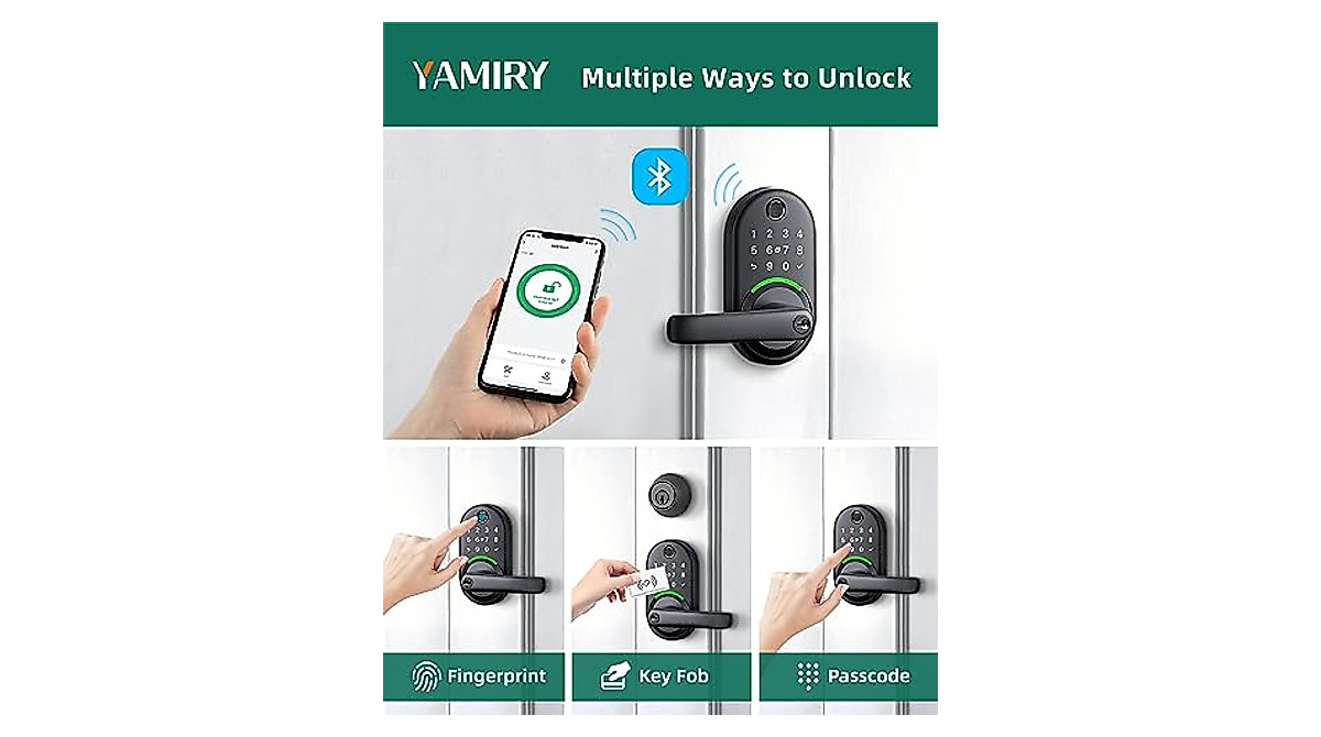 Smart Door Handle Lock with Keypad: Yamiry Fingerprint Smart Lock ...